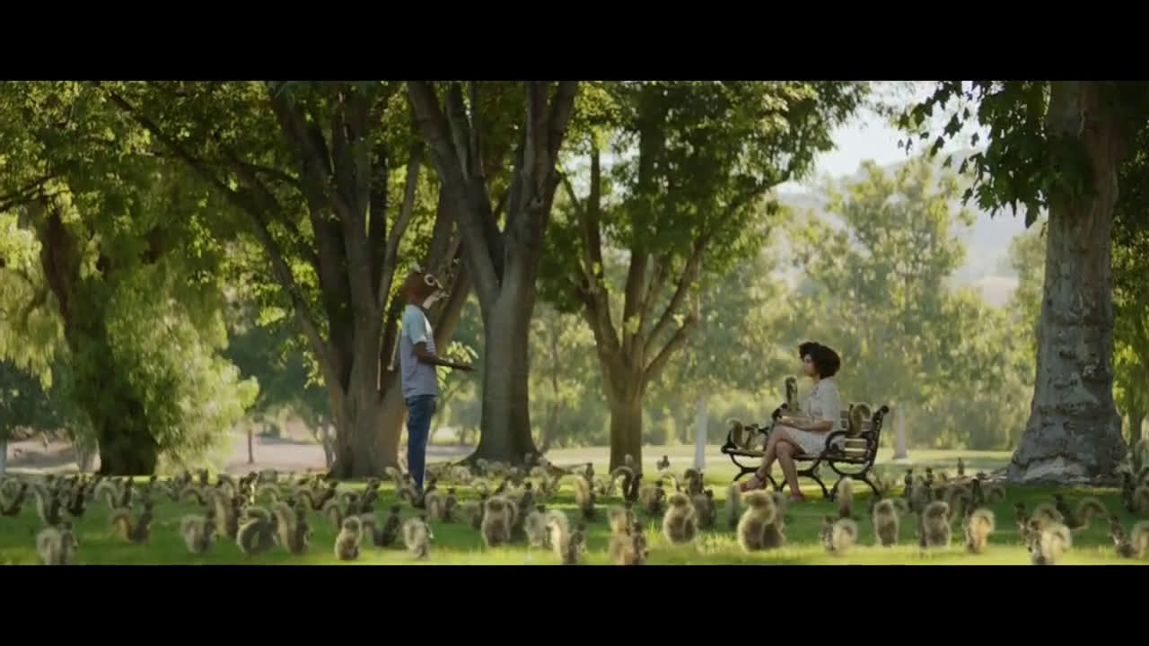 Jif girl eating a sandwich in the park Ad commercial