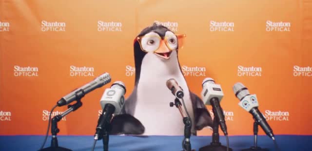 Stanton Optical The penguin with glasses Ad commercial
