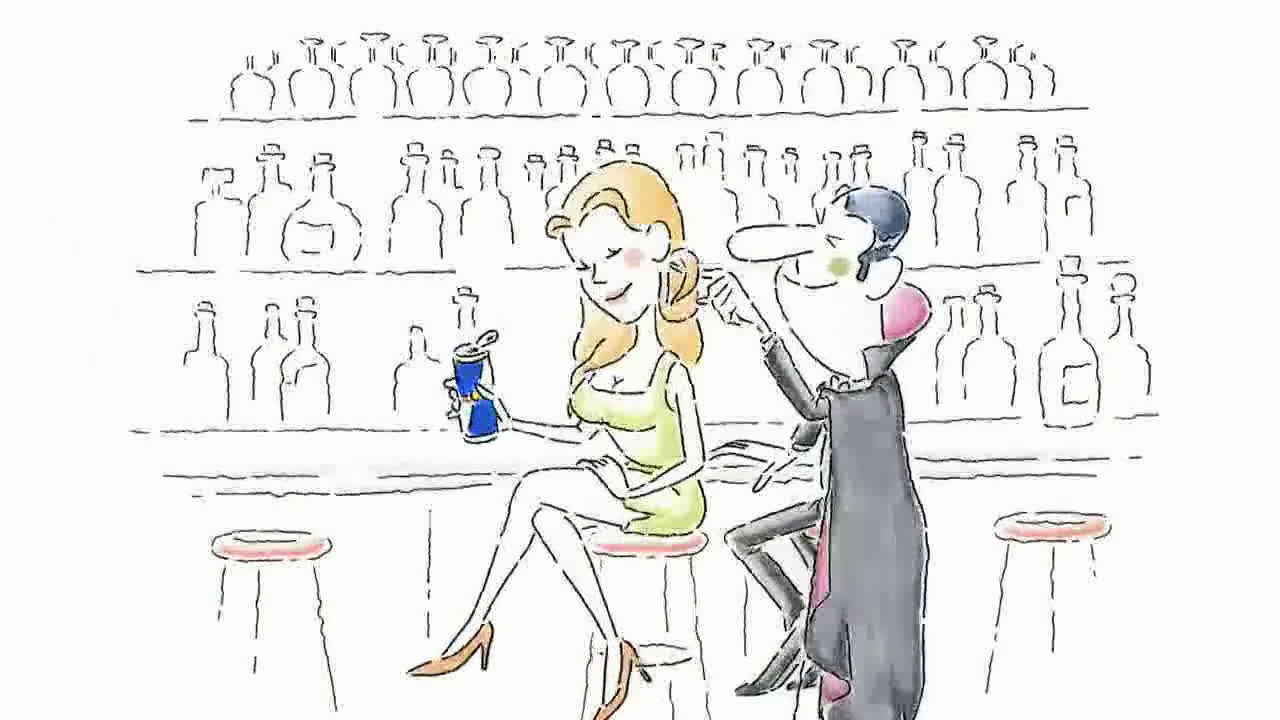 Red Bull vampire on a date Ad commercial