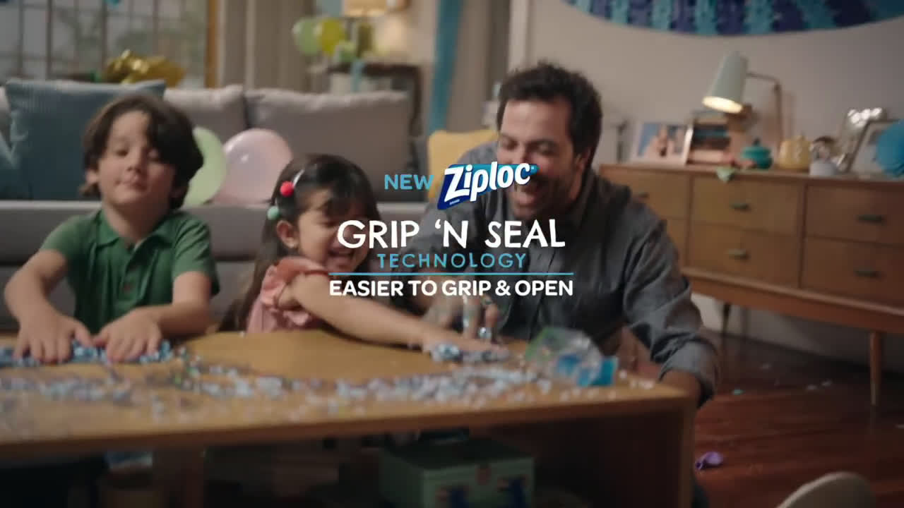 Ziploc Grip ‘n Seal - Slime Party Ad commercial